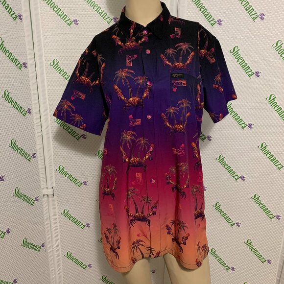 Retro Rifle | Shirts | Retro Rifle Button Down Shirt Synth Crab Short ...